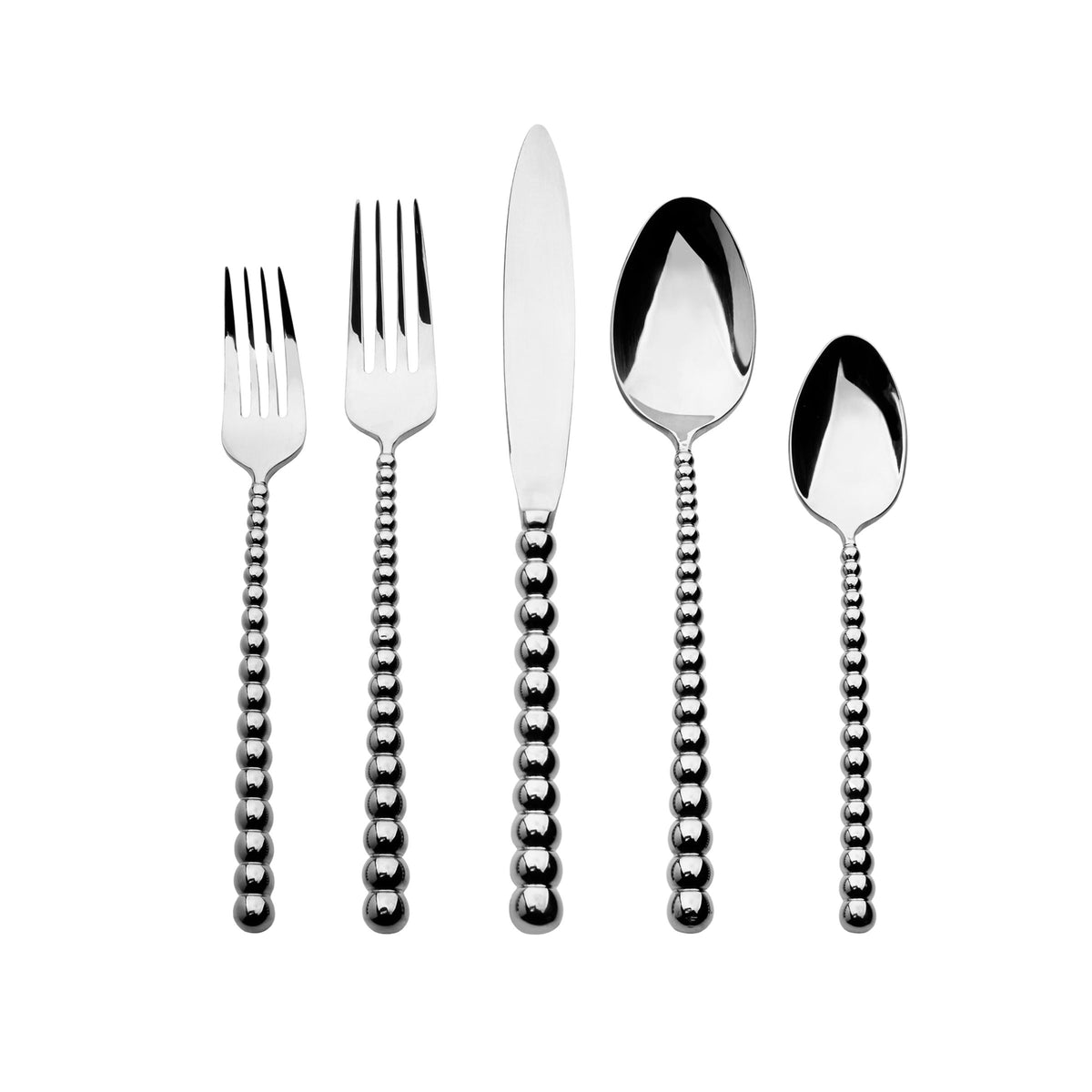 Rondure Mirrored 18/10 Stainless Steel 20 Piece Flatware Set, Service ...